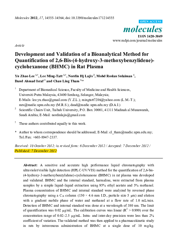 (PDF) Development and validation of a bioanalytical method using automated solid-phase ...