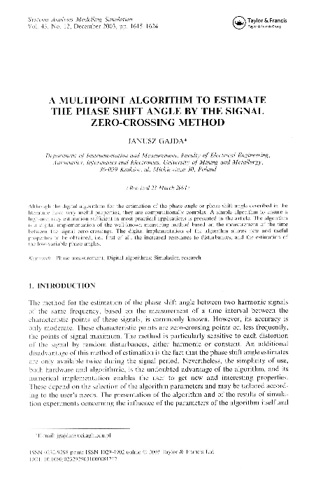 (PDF) A multipoint algorithm to estimate the phase shift angle by the ...