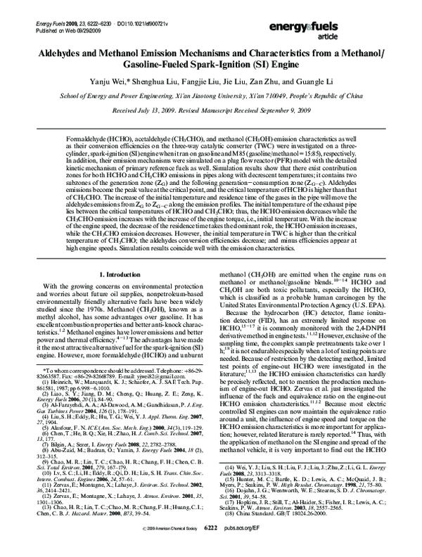 (PDF) Aldehydes and methanol emission mechanisms and characteristics ...