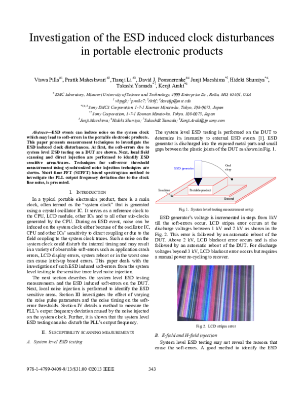 (PDF) Investigation of the ESD induced clock disturbances in portable ...
