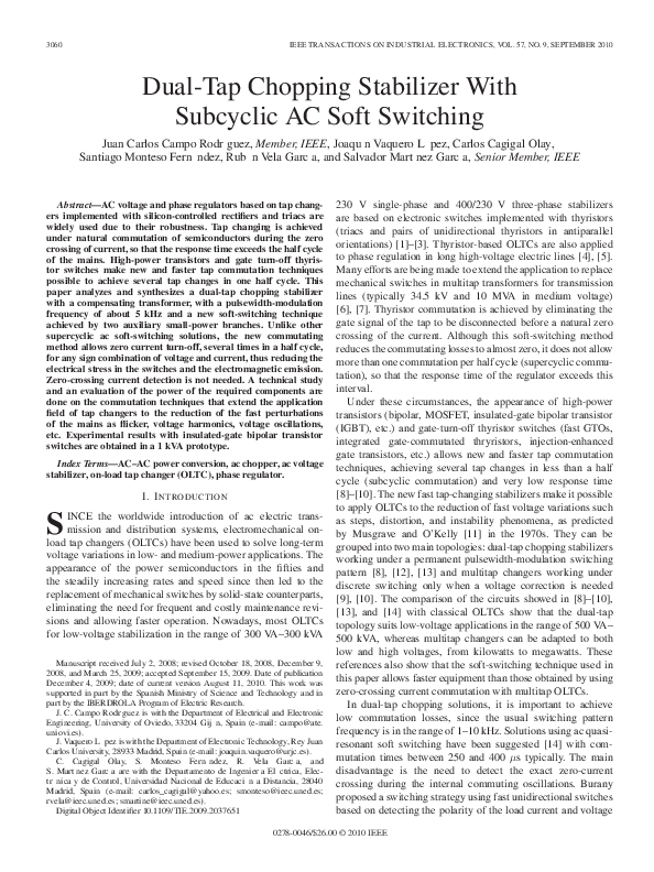 (PDF) Dual-tap chopping stabilizer with subcyclic ac soft switching