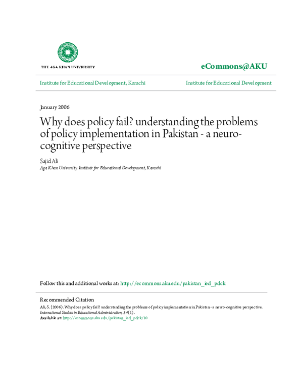 (PDF) A A critical analysis of identification of causes of weak ...