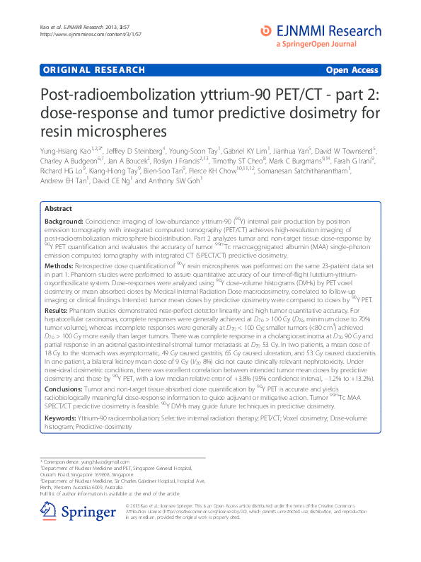 (PDF) Phantom validation of quantitative Y-90 PET/CT-based dosimetry in liver radioembolization ...