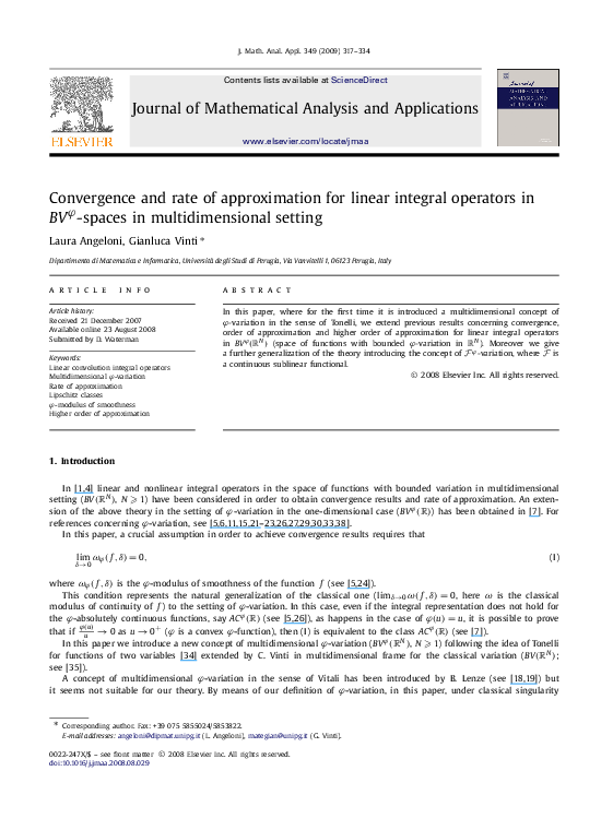 Pdf Function Spaces Approximation Theory And Their Applications Ioan Rasa