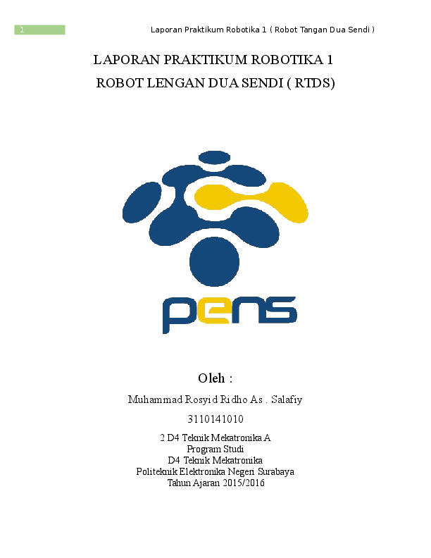 (DOC) MATLAB SIMULINK - Robot Tangan Dua Sendi