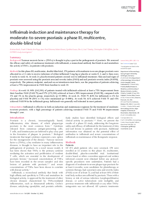 (PDF) Infliximab induction and maintenance therapy for ulcerative ...