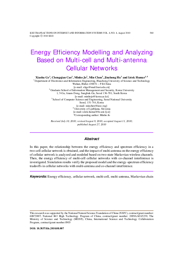 (PDF) Energy Efficiency Modelling and Analyzing Based on Multi-cell and ...
