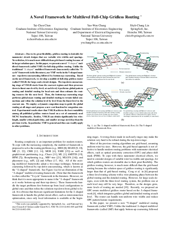 Pdf A Novel Framework For Multilevel Full Chip Gridless Routing