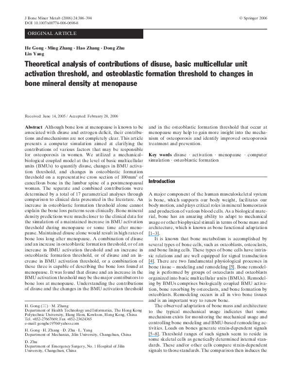 (PDF) Theoretical analysis of contributions of disuse, basic ...