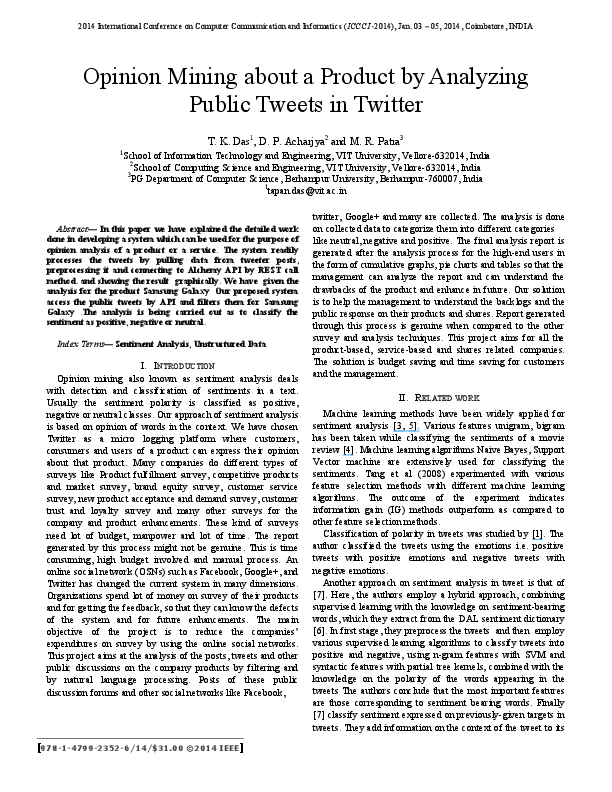 (PDF) Social media mining for product planning: A product opportunity mining approach based on ...