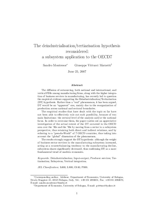 (PDF) Applying social network analysis to input–output based innovation matrices: an ...