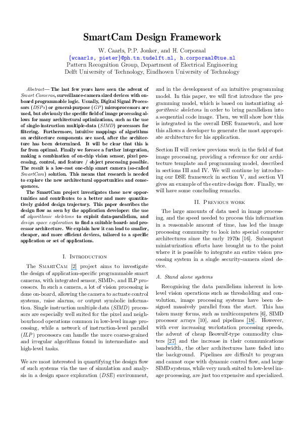 (PDF) SmartCam design framework