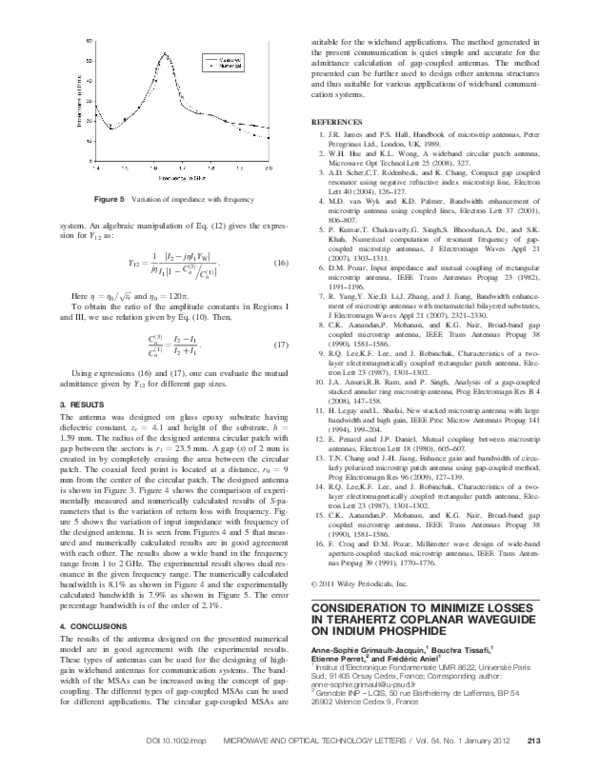 (PDF) Consideration to minimize losses in terahertz coplanar waveguide ...