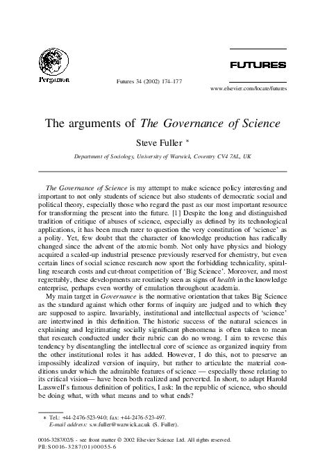 (PDF) The arguments of The Governance of Science