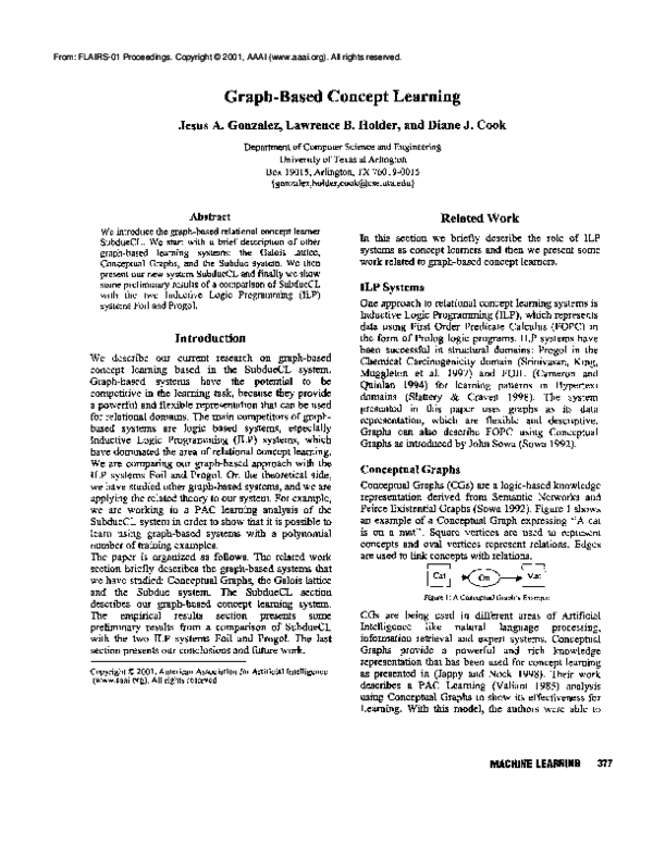 (PDF) Graph-Based Concept Learning