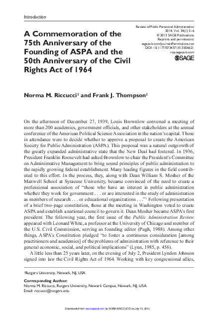 (PDF) A Commemoration of the 75th Anniversary of the Founding of ASPA ...