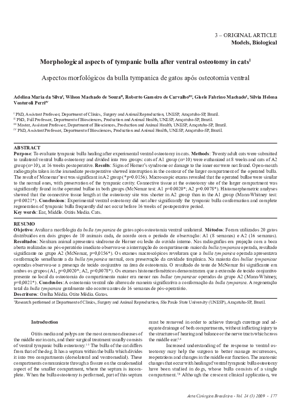 (PDF) Morphological aspects of tympanic bulla after ventral osteotomy ...