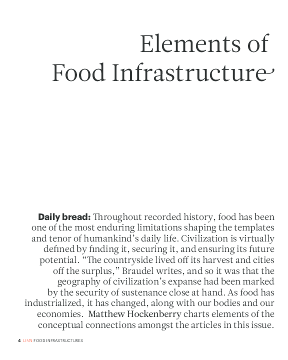 (PDF) Elements of Food Infrastructure