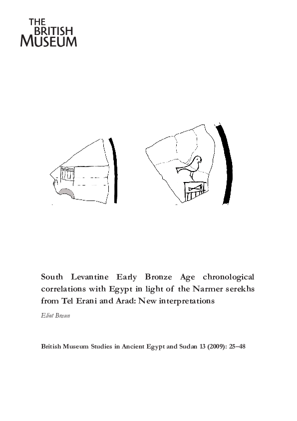(PDF) South Levantine Early Bronze Age chronological correlations with ...