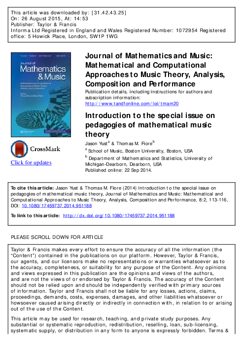 (PDF) Introduction to the special issue on pedagogies of mathematical ...