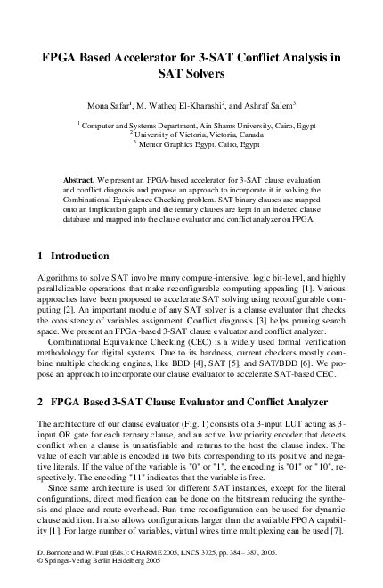 (PDF) FPGA Based Accelerator for 3-SAT Conflict Analysis in SAT Solvers
