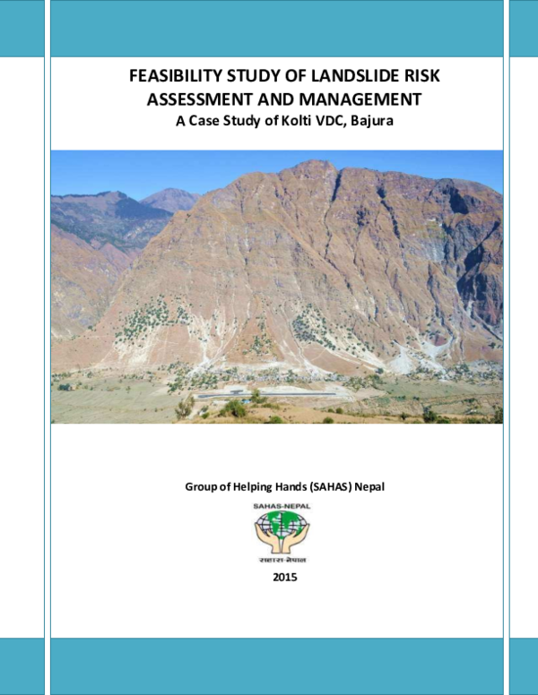 (PDF) FEASIBILITY STUDY OF LANDSLIDE RISK ASSESSMENT AND MANAGEMENT (A Case Study of Kolti VDC ...