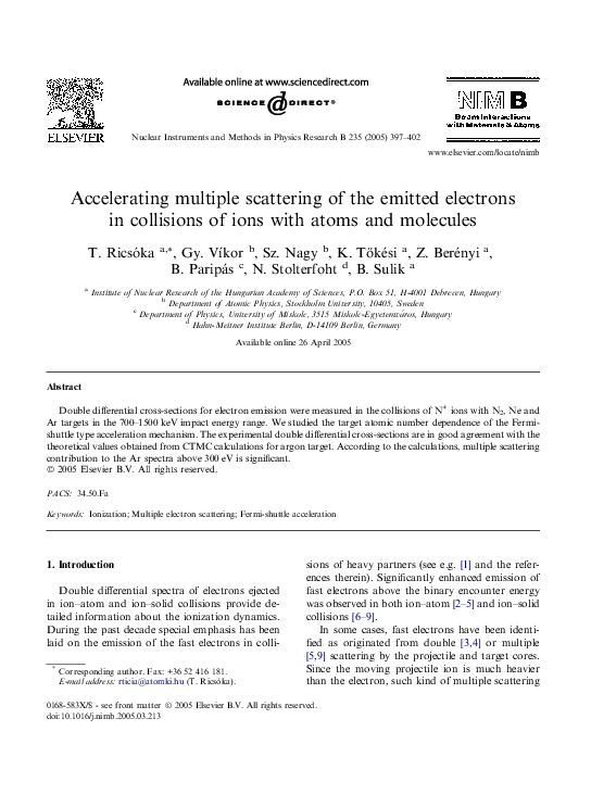 (PDF) Accelerating multiple scattering of the emitted electrons in ...