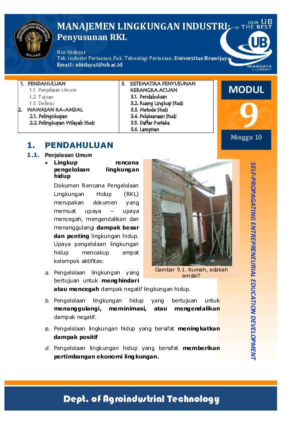 (PDF) MANAJEMEN LINGKUNGAN INDUSTRI: Penyusunan RKL