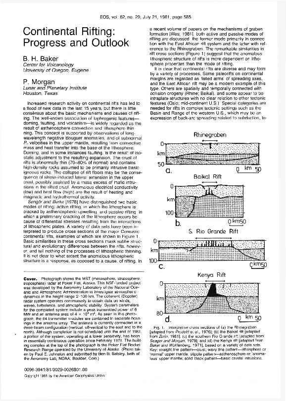 (PDF) Continental rifting: Progress and outlook