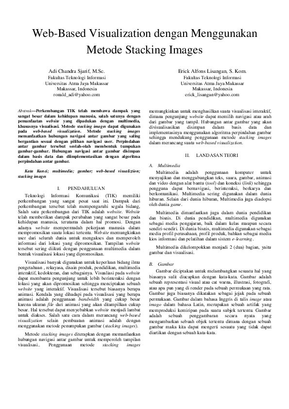 (PDF) Web-Based Visualization dengan Menggunakan Metode Stacking Images