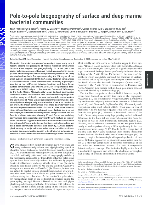 (PDF) Pole-to-pole biogeography of surface and deep marine bacterial ...