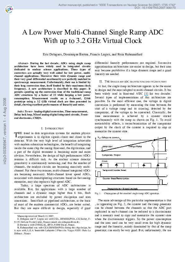 (PDF) Enhanced Low Power Multi-Channel ADC Design