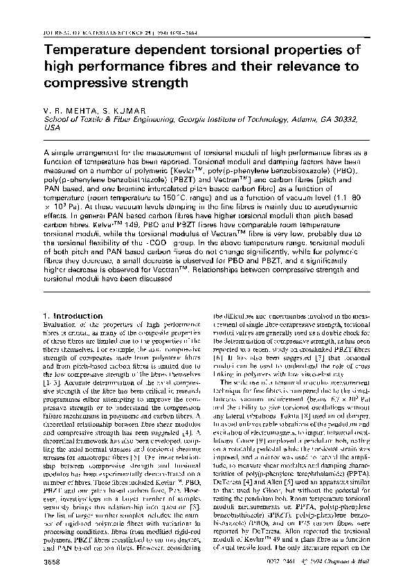 (PDF) Temperature dependent torsional properties of high performance fibres and their relevance ...