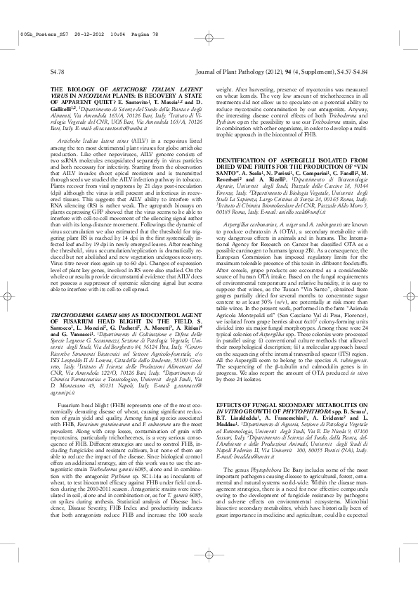 (PDF) Trichoderma Gamsii 6085 as Biocontrol Agent of Fusarium Head Blight in the Field | Antonio ...