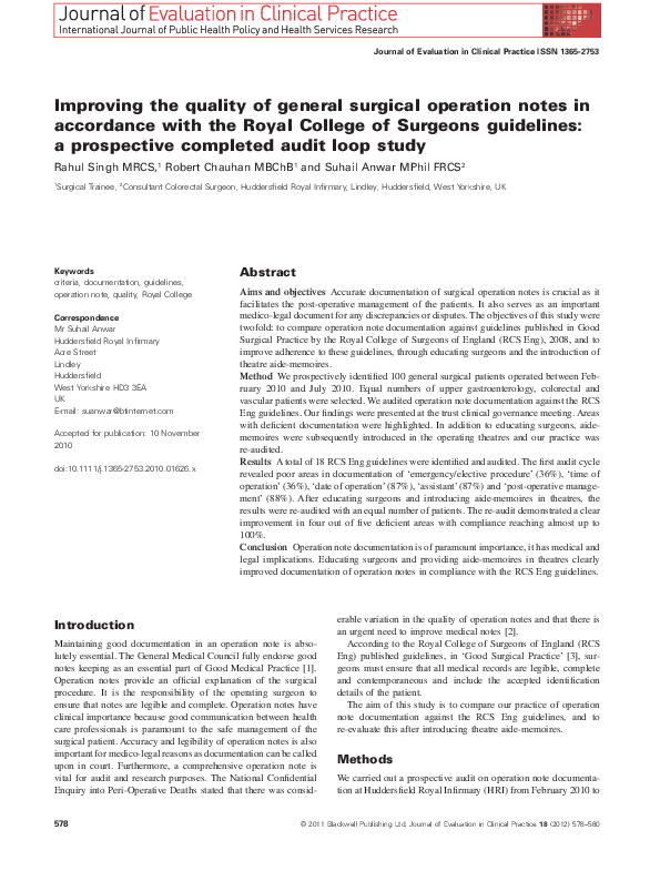 (PDF) Improving documentation of patient acuity level using a progress ...