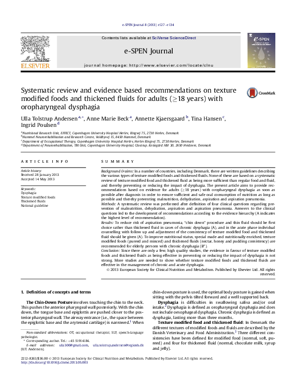(PDF) Systematic review and evidence based recommendations on texture ...