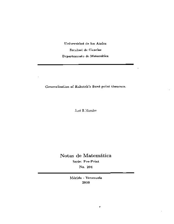 Pdf Generalization Of Rakotchs Fixed Point Theorem