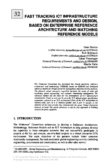 (PDF) Fast tracking ICT infrastructure requirements and design, based ...