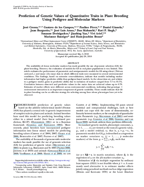 (PDF) Genetic Parameters and Selection in Full-Sib Families of Tall Fescue Using Best Linear ...
