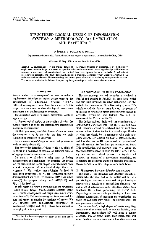 (PDF) Structured logical design of information systems: A methodology ...
