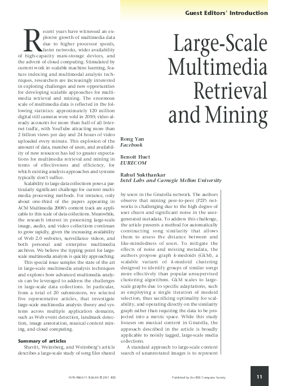 (PDF) Large-Scale Multimedia Retrieval and Mining