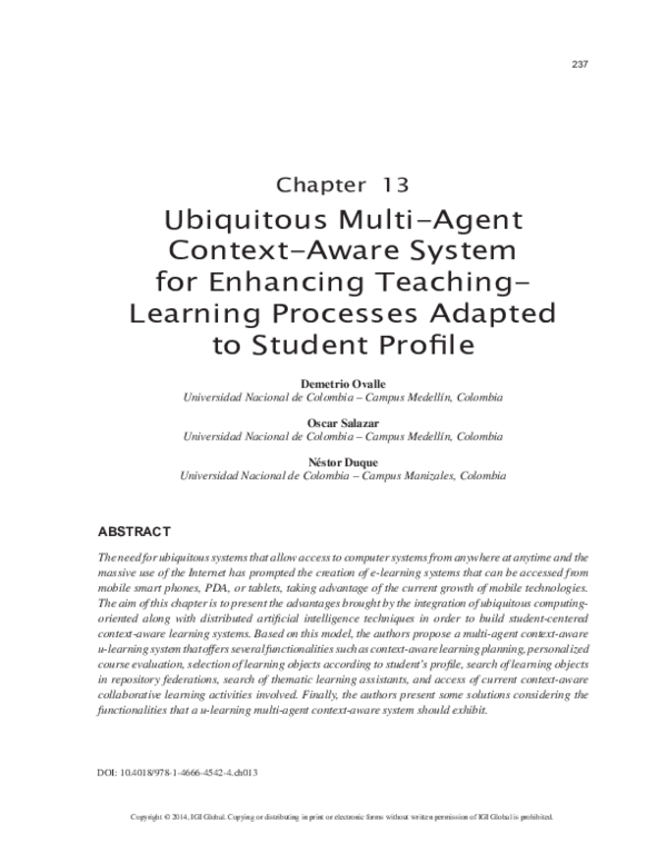 (PDF) Ubiquitous Multi-Agent Context-Aware System for Enhancing Teaching-Learning Processes ...