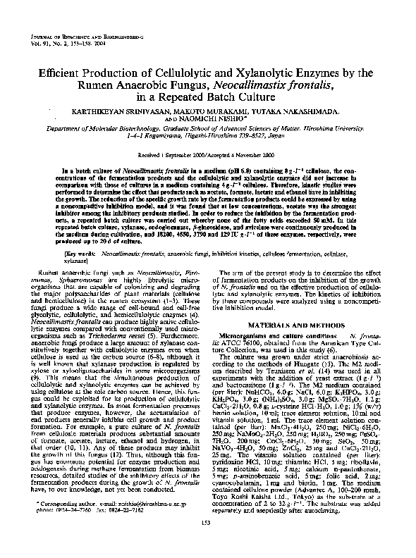 (PDF) Efficient Production of Cellulolytic and Xylanolytic Enzymes by ...
