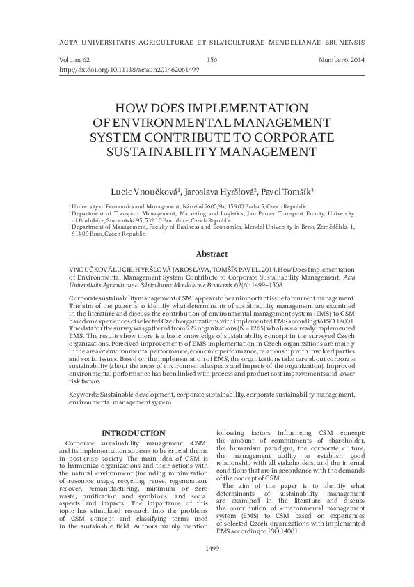 (PDF) How Does Implementation of Environmental Management System ...