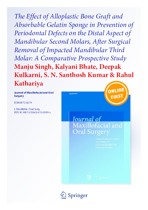 (PDF) The effect of alloplastic bone graft and absorbable gelatin ...