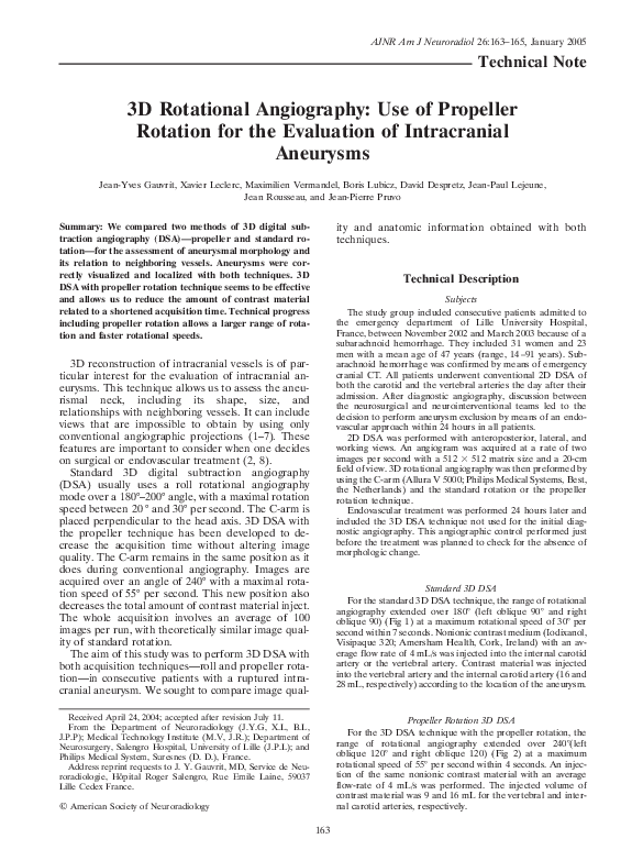 (PDF) 3D rotational angiography: use of propeller rotation for the ...