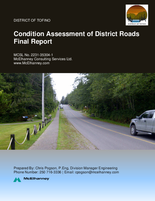 (PDF) Condition Assessment of District Roads Final Report