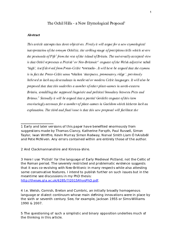 (DOC) The Ochil Hills -a New Etymological Proposal | Guto Rhys ...