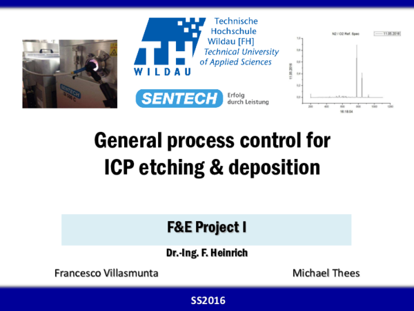 (PDF) General process control for ICP etching & deposition