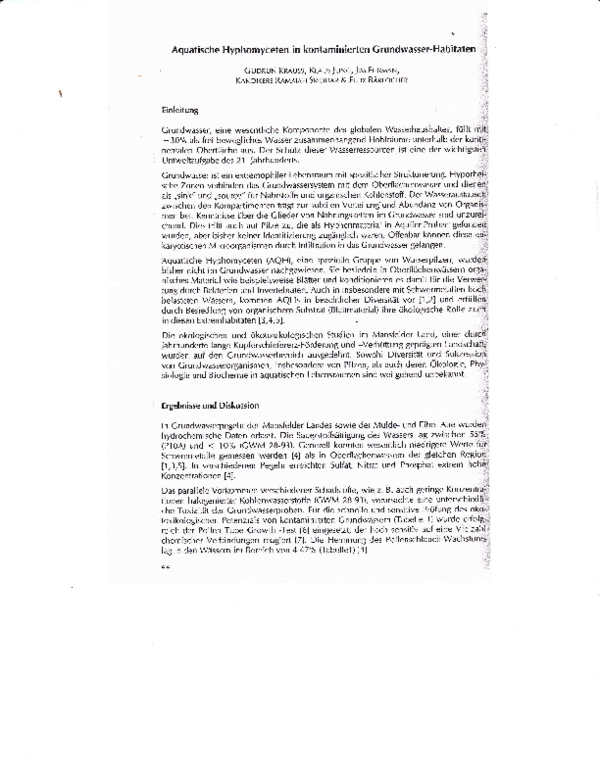 (PDF) Aquatic hyphomycetes in contaminated groundwater habitats (Ed ...